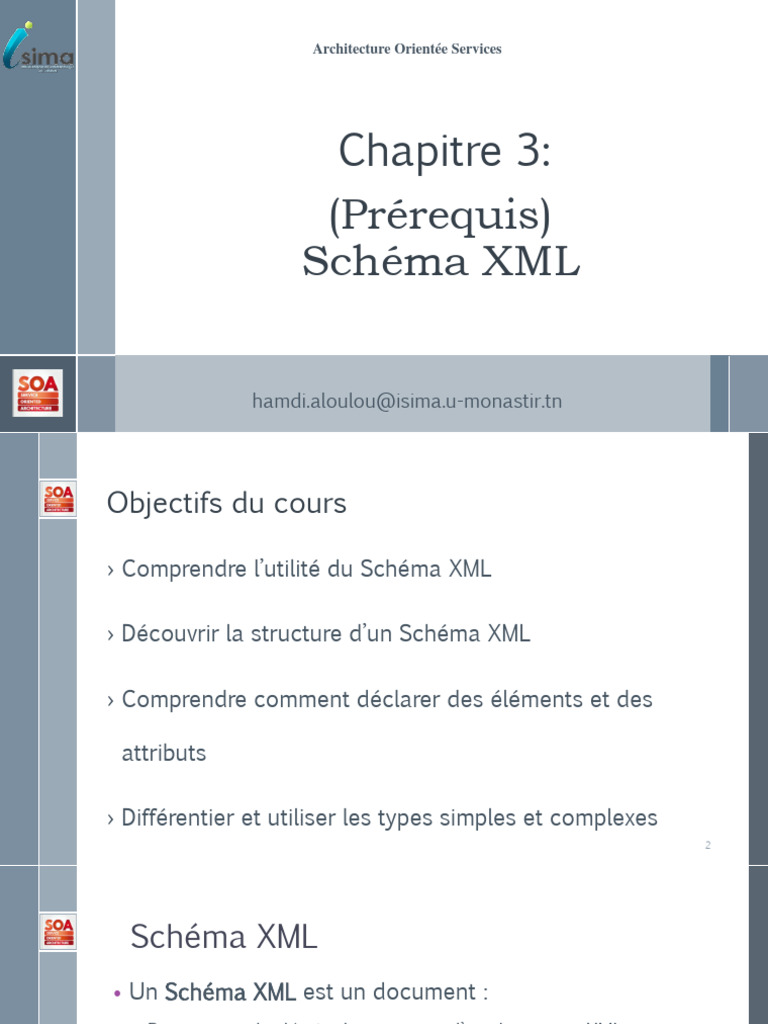 Chapitre 3 Schéma XML | PDF | XML | Langage de balisage