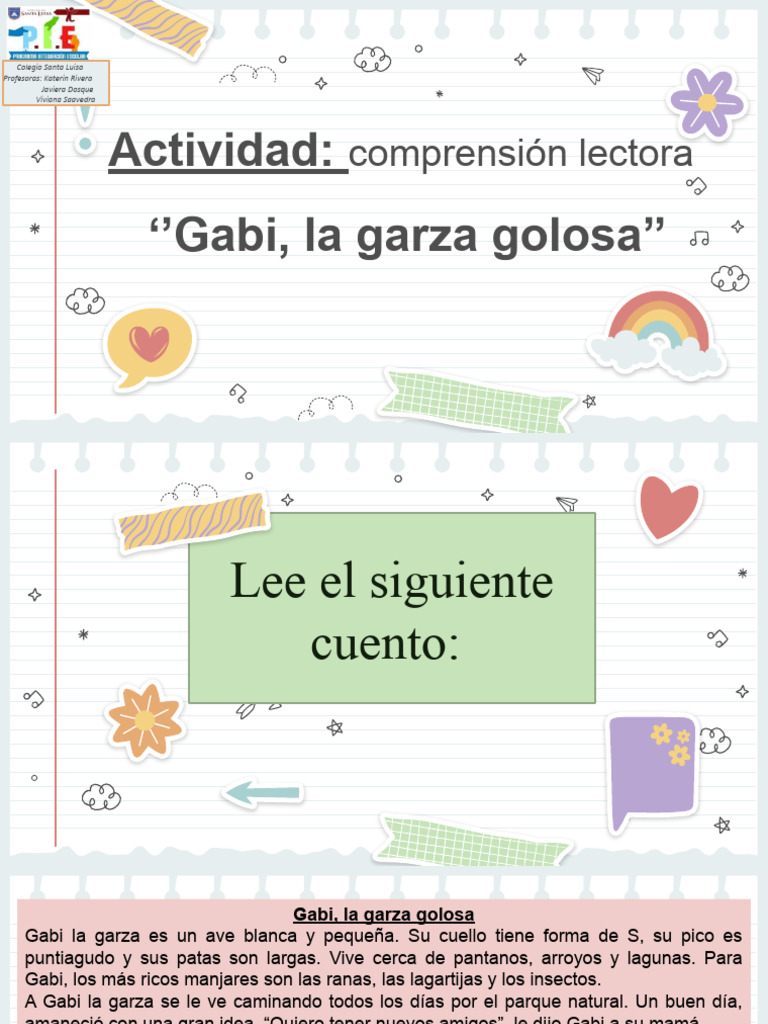 Actividad Lenguaje 2° Básico J Ga J Go J Gu | PDF