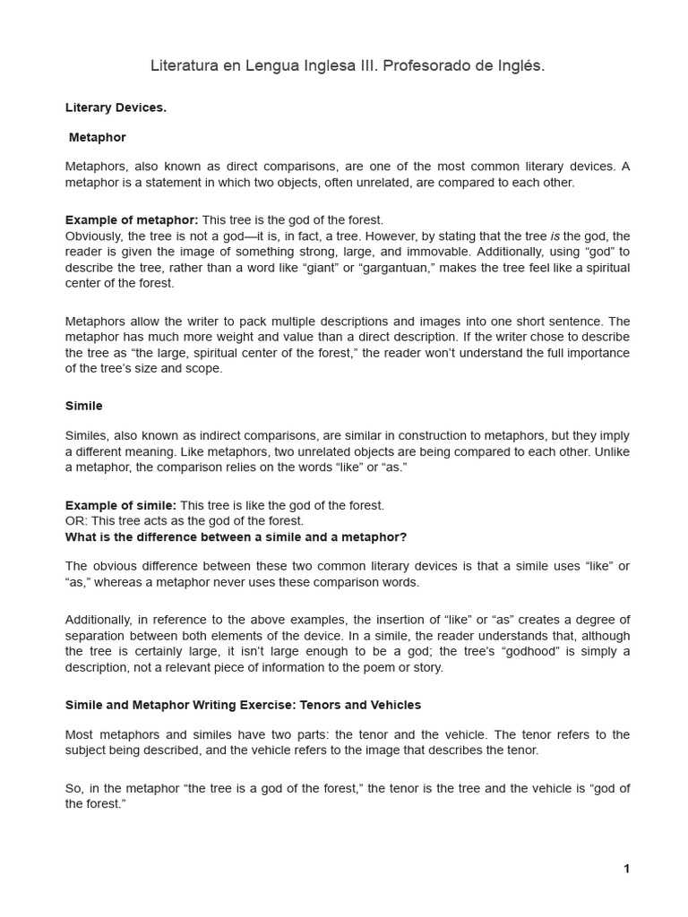 Literary Devices | PDF | Poetry | Irony