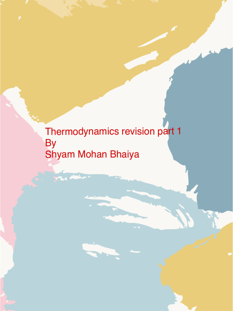 Thermodynamics Revision: Carnot Cycle Basics | PDF | Thermodynamics ...