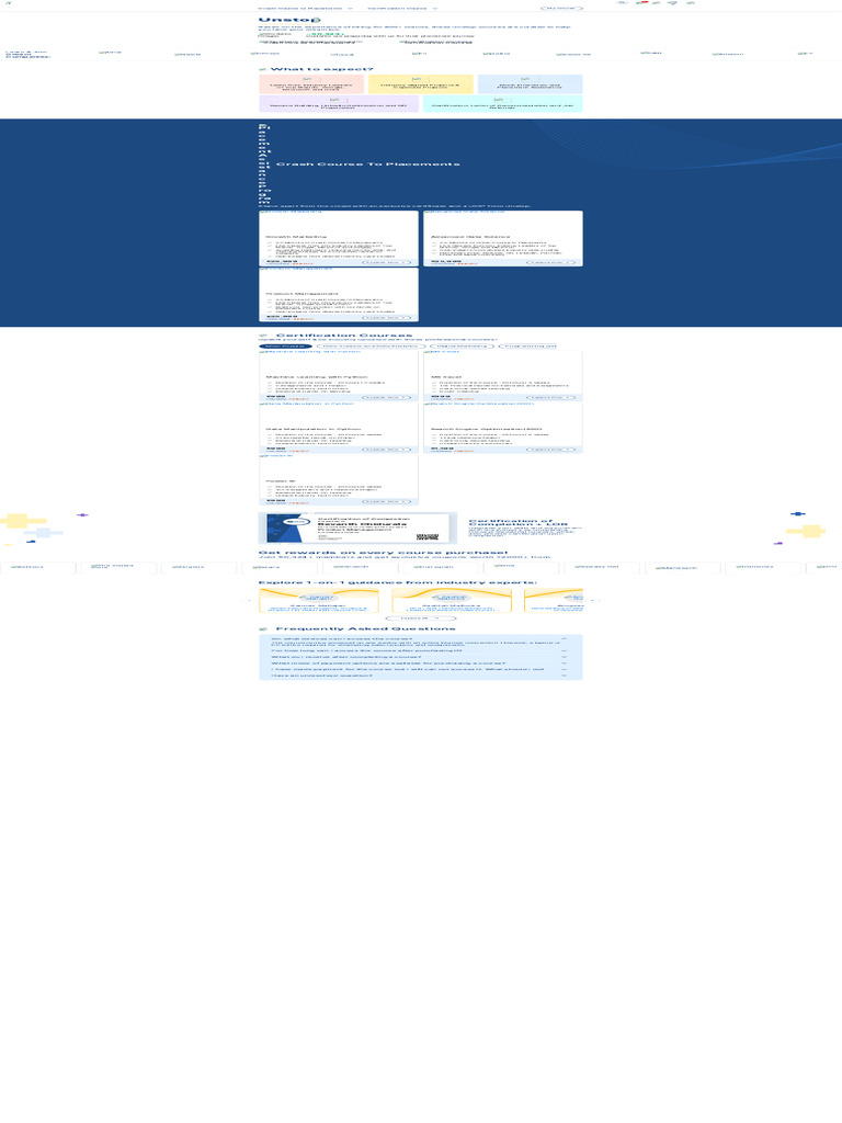 Unstop Courses - Learn Anything, Anywhere From The Best | PDF | Search ...
