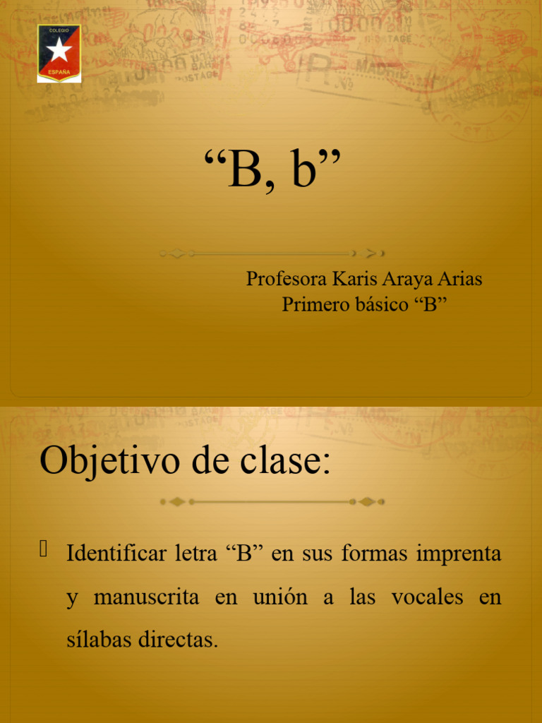 Actividades con la letra B para primer grado | PDF