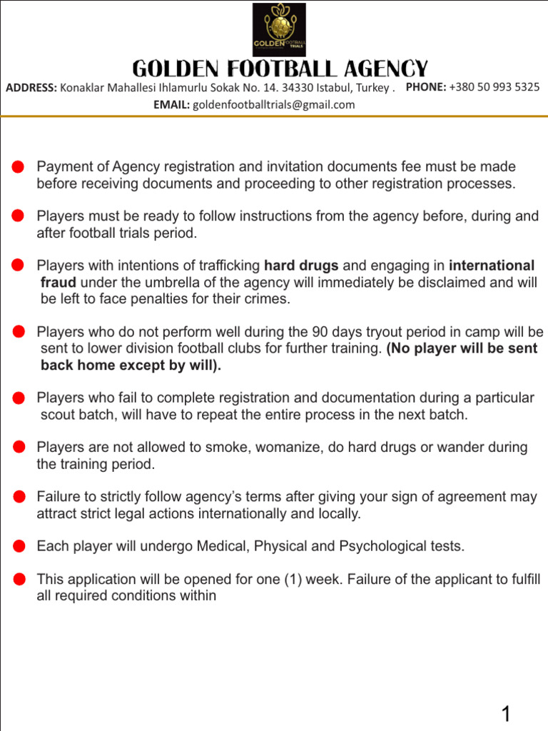 Golden Football Academy Registration Form | PDF | Justice | Crime ...