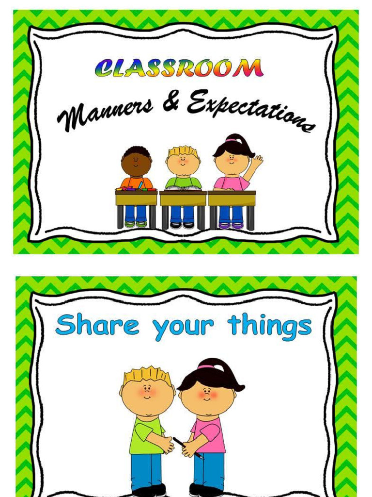 CLASSROOM RULES AND EXPECTATIONS - Set 1 | PDF