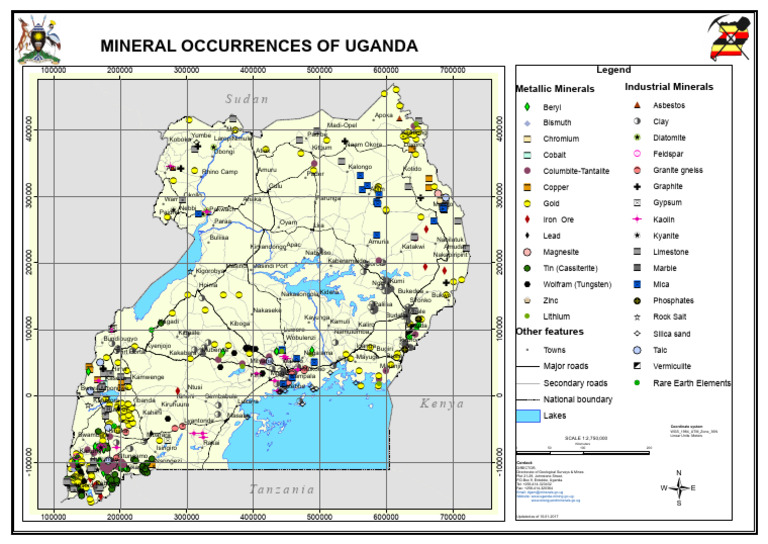 Uganda Mineral Resources Overview | PDF | Atoms | Chemical Compounds