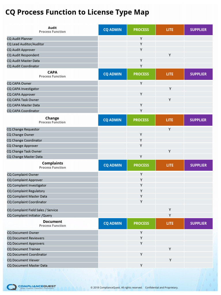 Process Function To License Type Map | PDF | Business | Information Technology Management
