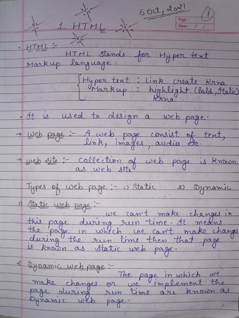 Html Notes Pdf