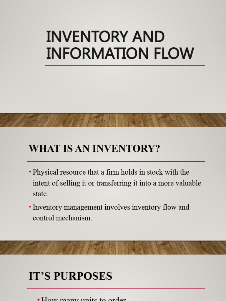 Inventory Flow | PDF