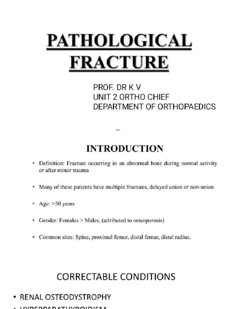 Pathological Fractures | PDF