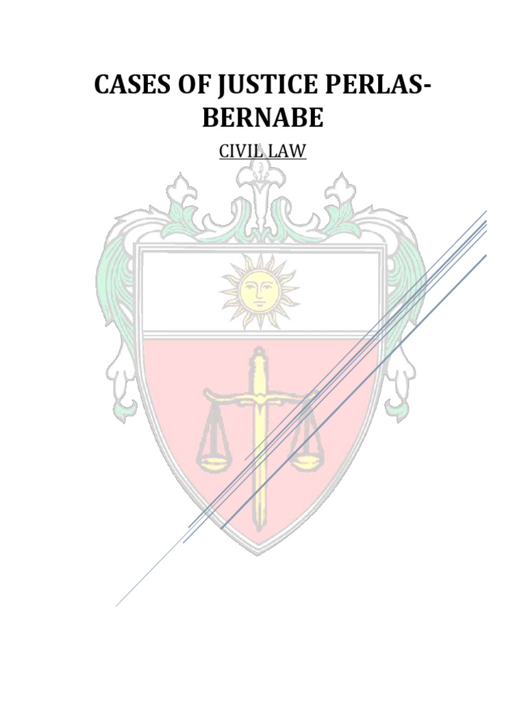 J. Bernabe Case Digests - Civil Law | PDF | Divorce | Child Custody