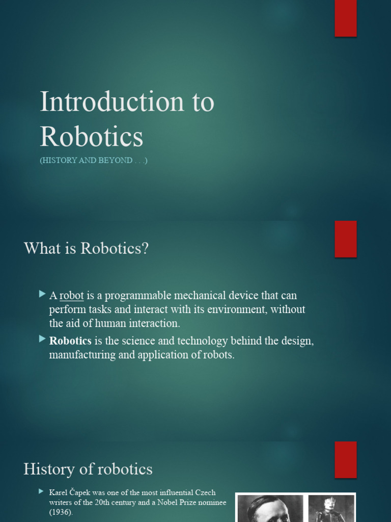 Basic For Robotics and Robots For Specific Purpose | PDF | Robot | Robotics
