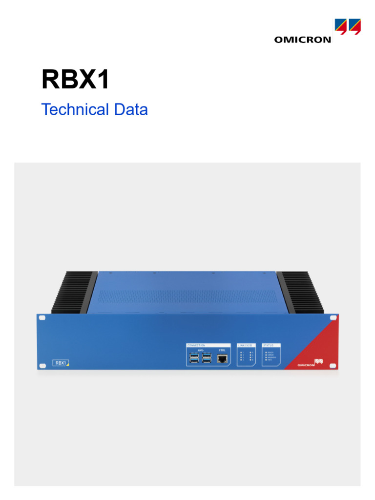RBX1 Technical Data Overview | PDF | Power Supply | Computer Science