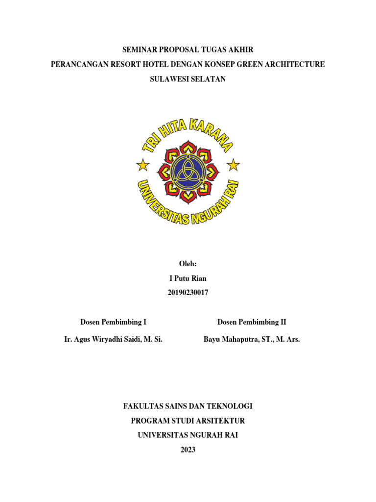 Seminar Proposal Tugas Akhir Rian Resort Hotel | PDF Seminar Proposal Tugas Akhir Rian Resort Hotel | PDF