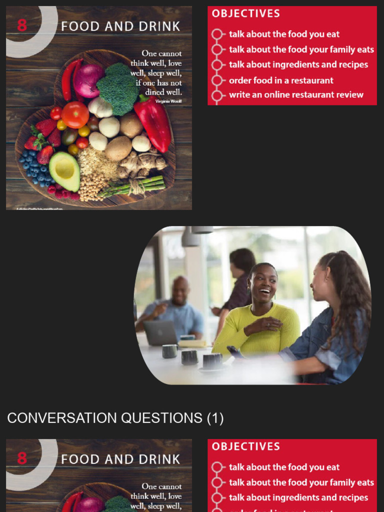 American Language Hub - Unit 8 - Food and Drink | PDF