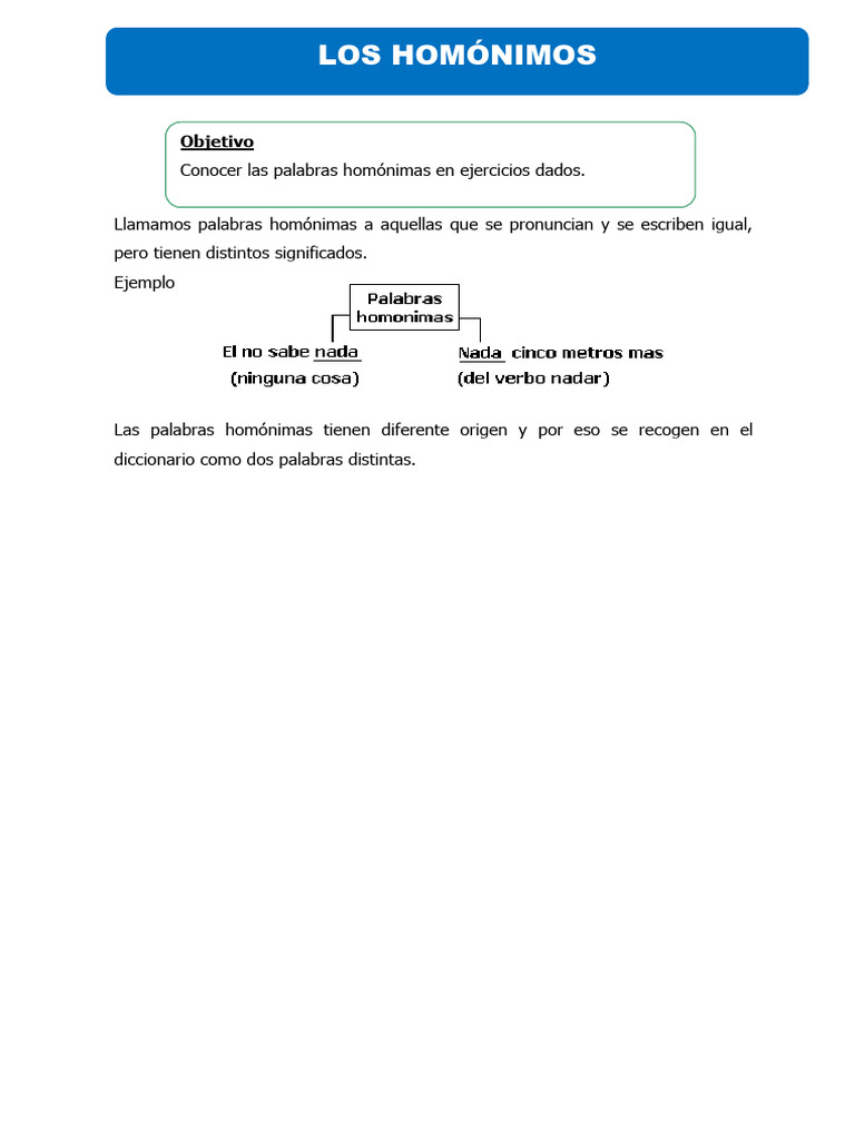 Los Homonimos | PDF