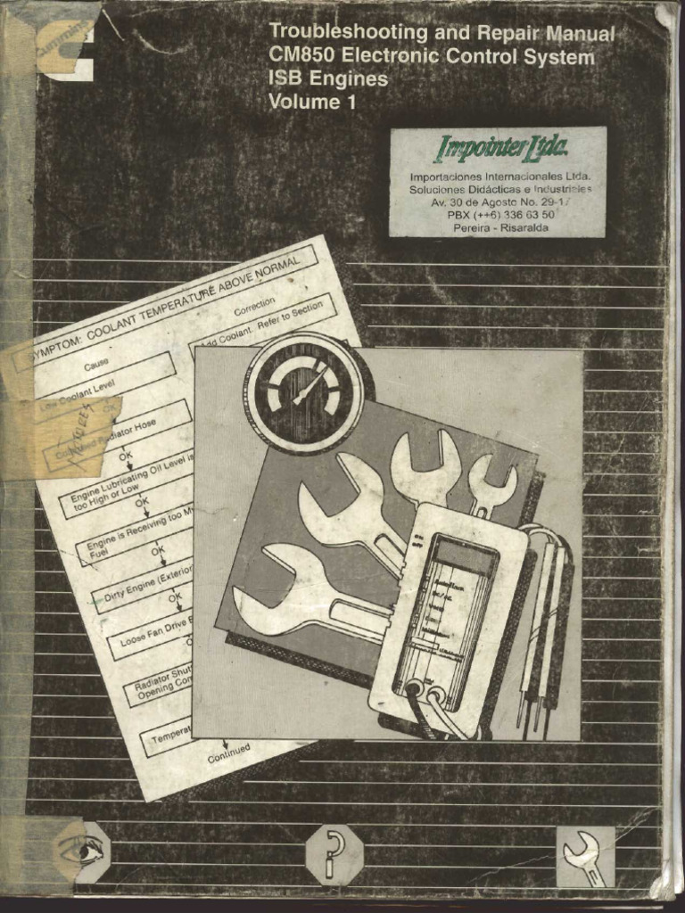 Manual Motor Cummins ISB - CM850 Electronic Control System-Volume 11 | PDF