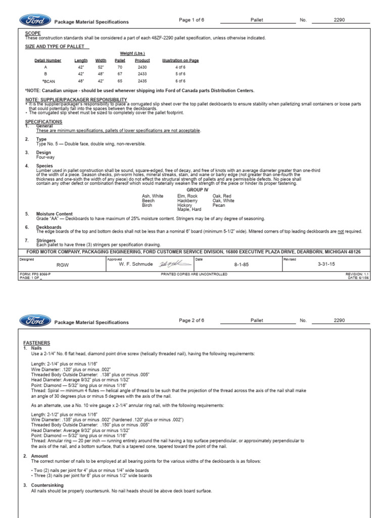 Package Material Specifications: Pallet 2290 Page 1 of 6 | Download ...