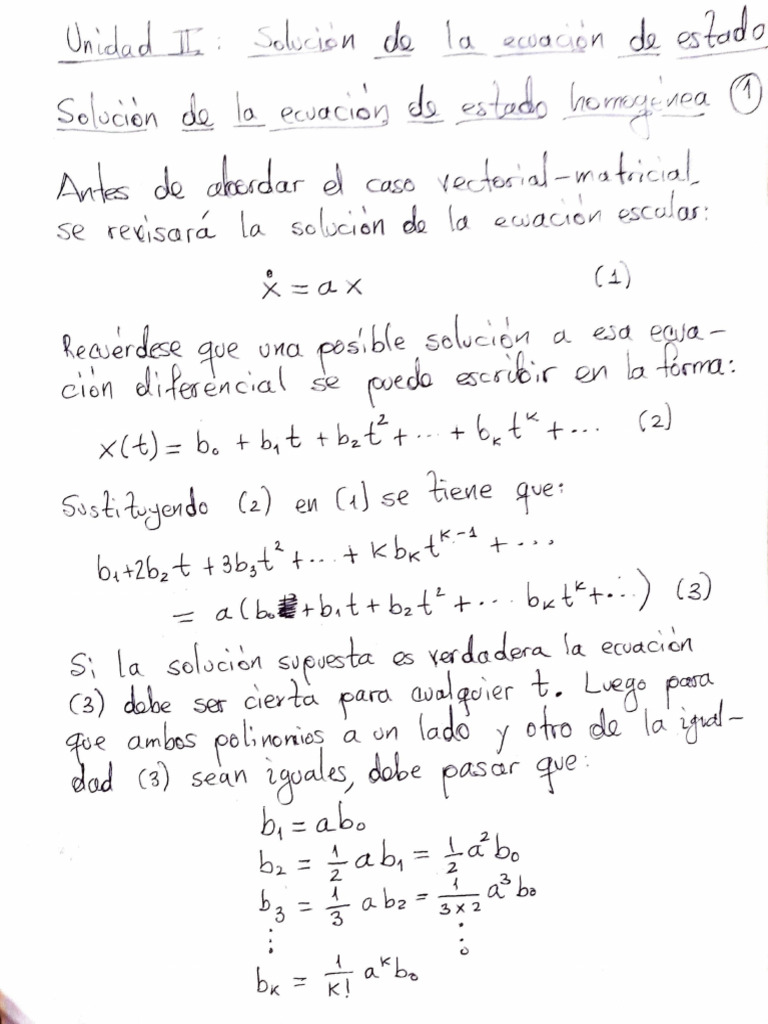 Solución Ecuación de Estado Homogénea | PDF