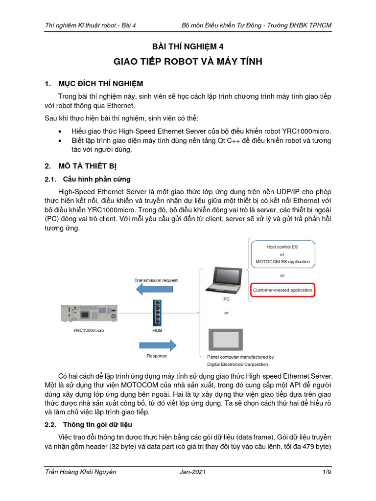 Bai4 - Giao Tiep Robot May Tinh - 2021 01 20 | PDF