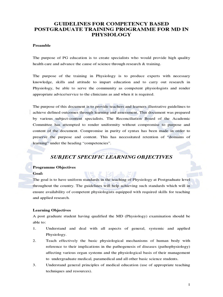 MD Physiology 1 | PDF | Red Blood Cell | Thesis