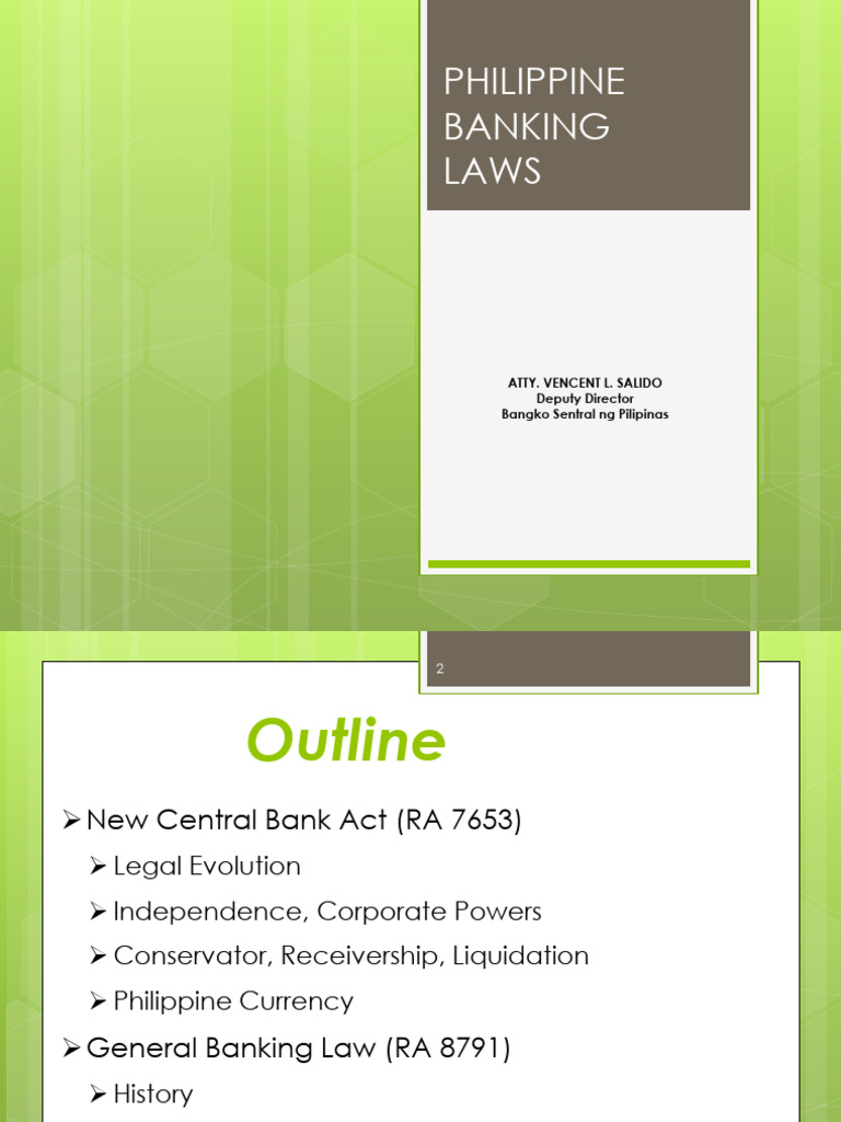 Atty. VLSalido - Banking Laws Phil Jud | PDF | Banks | Liquidation