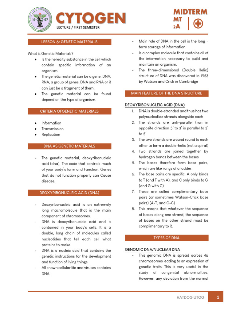 CYTOGEN | PDF | Rna | Dna