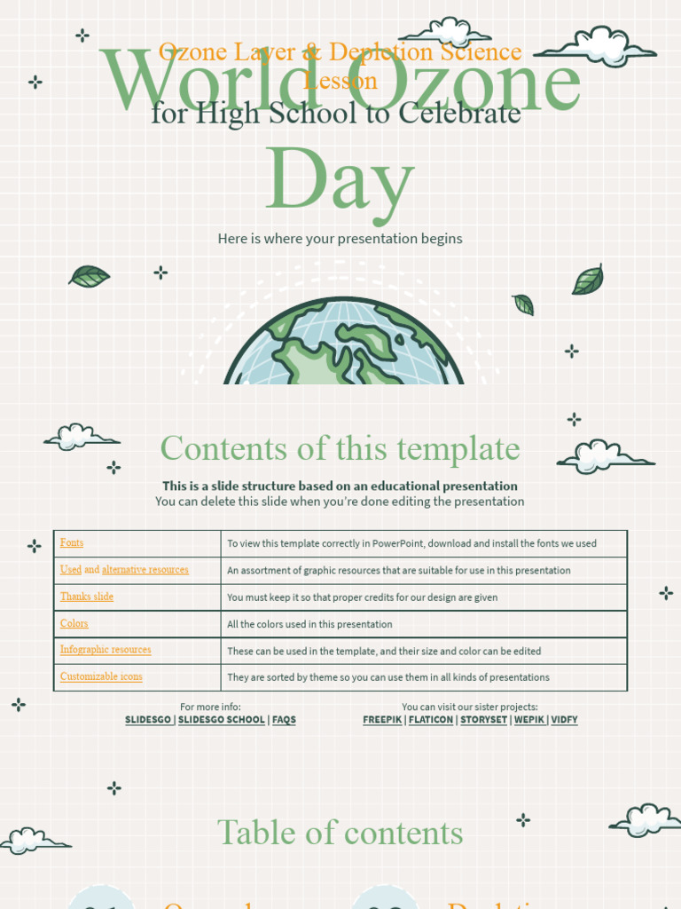 Ozone Layer & Depletion - Science Lesson For High School To Celebrate ...
