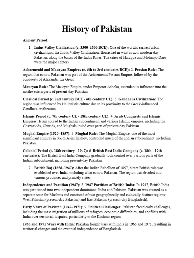 History of Pakistan | PDF | Pakistan | South Asia
