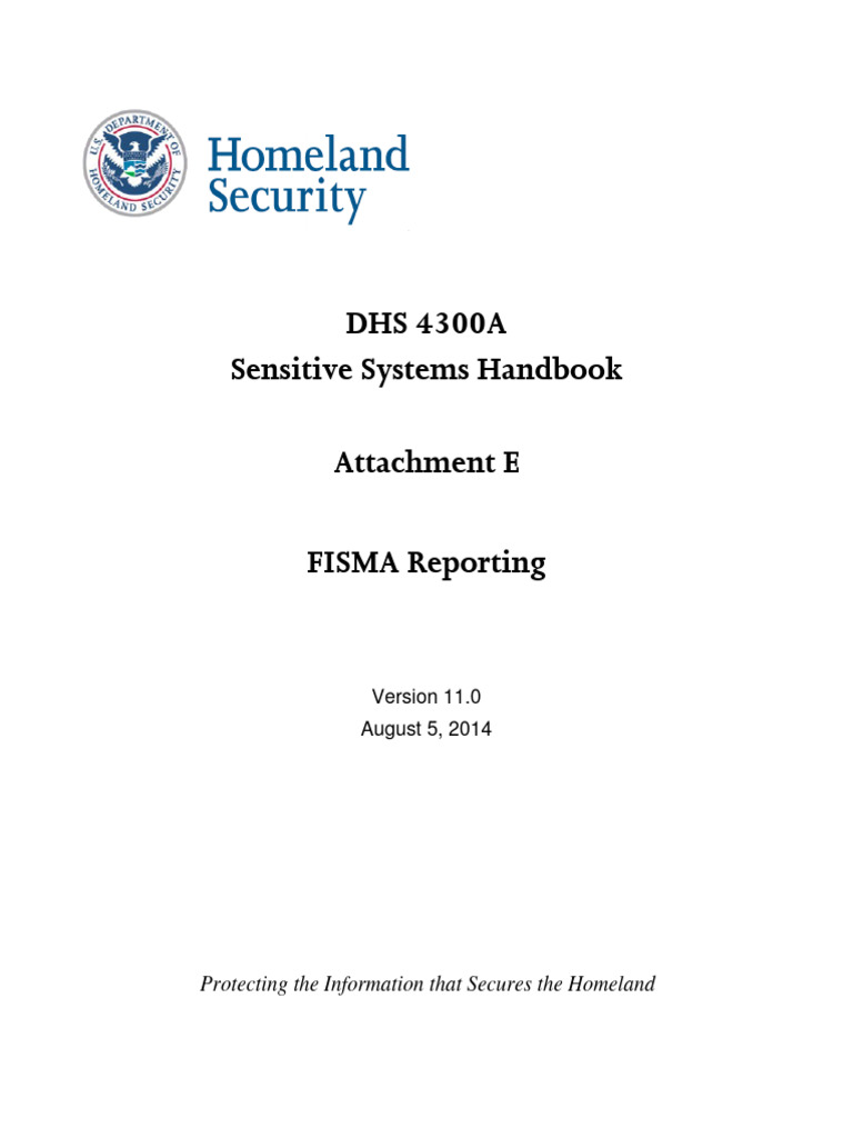 4300A Handbook Attachment E FISMA Reporting 2014 | PDF | Vulnerability (Computing) | Information ...