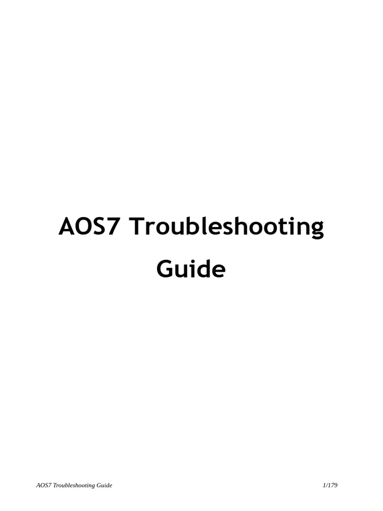 AOS7 Troubleshooting | PDF | Transmission Control Protocol | Internet ...