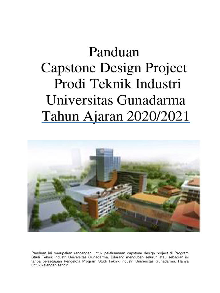 Panduan Capstone Design Teknik Industri | PDF