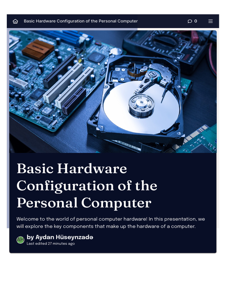 Https:/gamma - App/docs/basic Hardware Configuration of The Personal ...