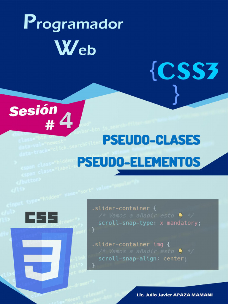 S4 Pseudo Clases Elements - CSS3 | PDF | Desarrollo de software | Desarrollo web