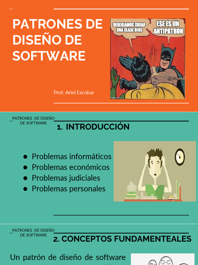 Tema 6 Patrones de Diseño de Software | PDF | Patrón de diseño de software | Software