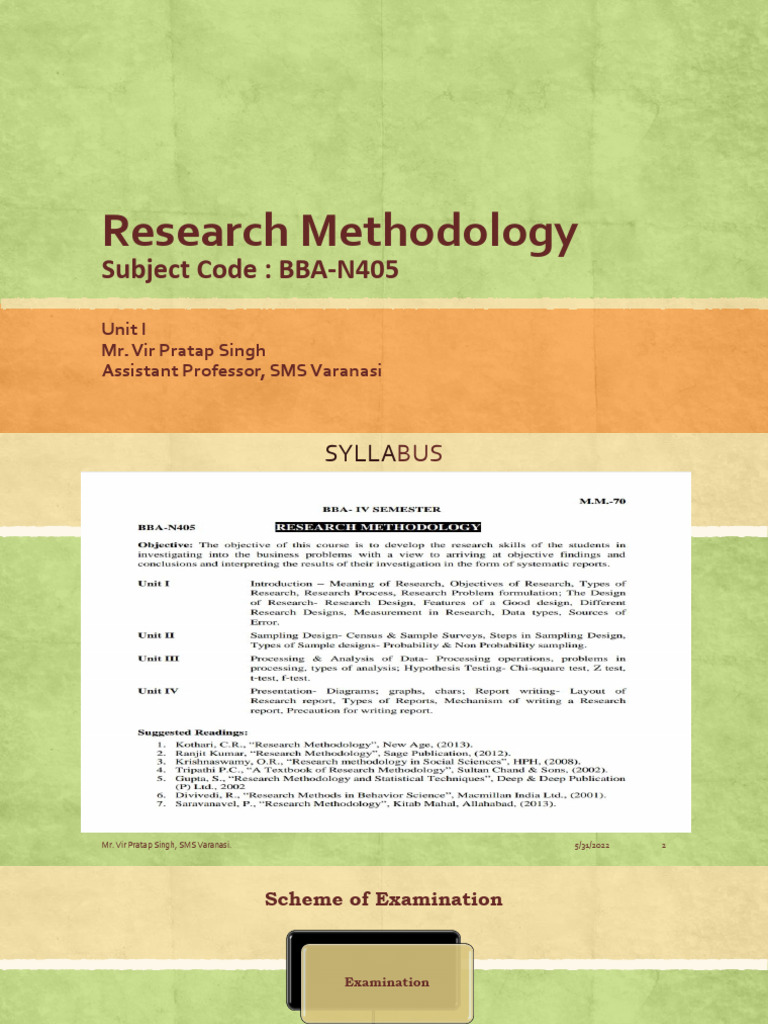 RM Unit 1 | PDF | Sampling (Statistics) | Stratified Sampling