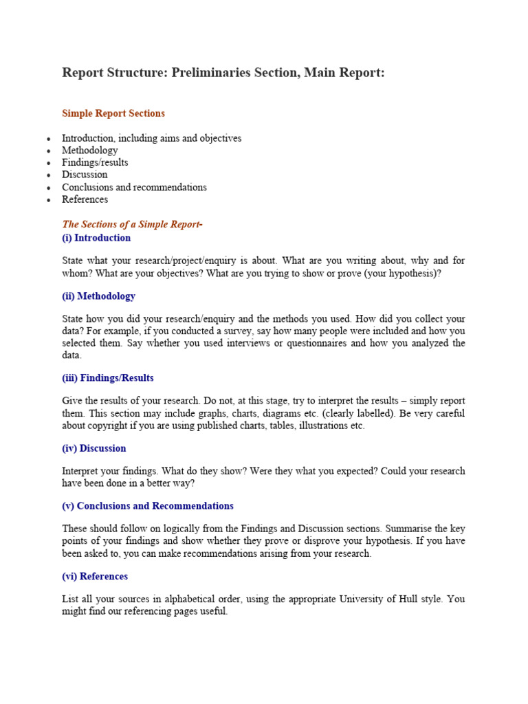 Report Structure | PDF