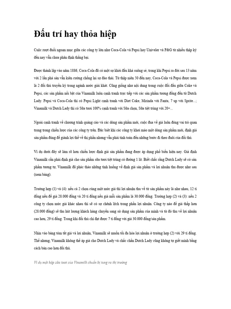 Dau Tri Hay Thoa Hiep | PDF