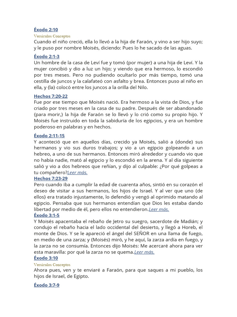 Éxodo 2 Cate | PDF | Libro del éxodo | Moisés