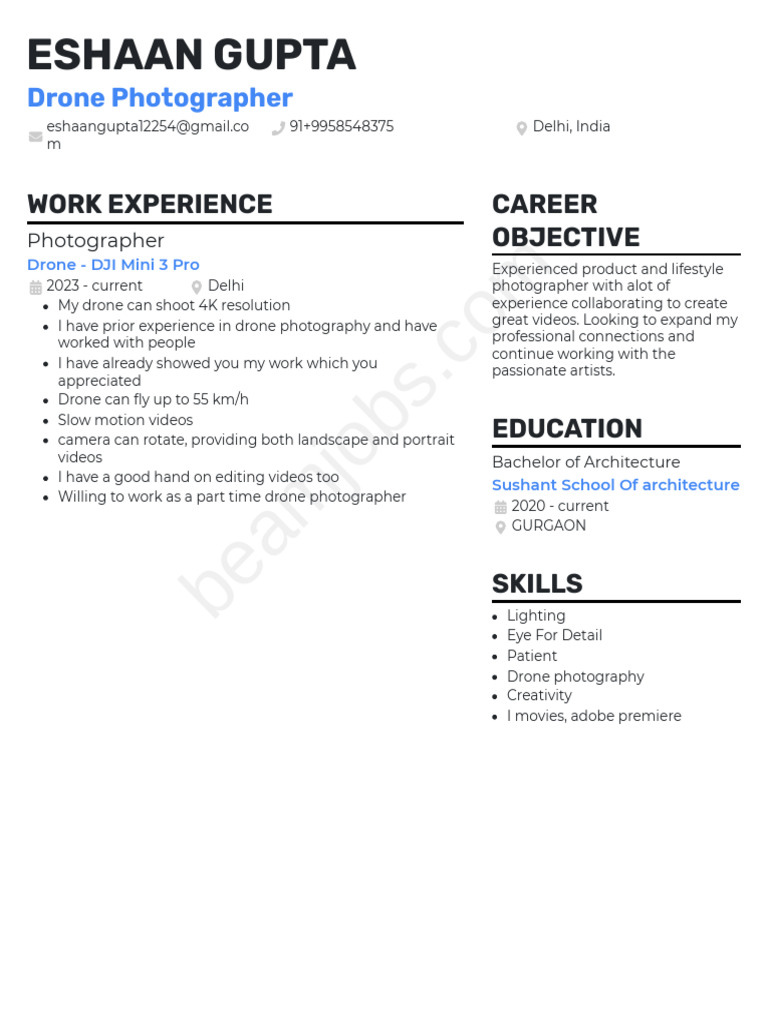 Drone Resume | PDF