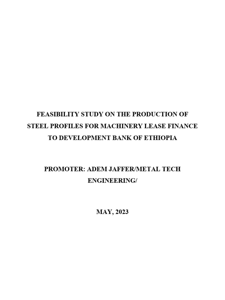 Steel feasibility study Final | PDF | Net Present Value | Internal Rate ...