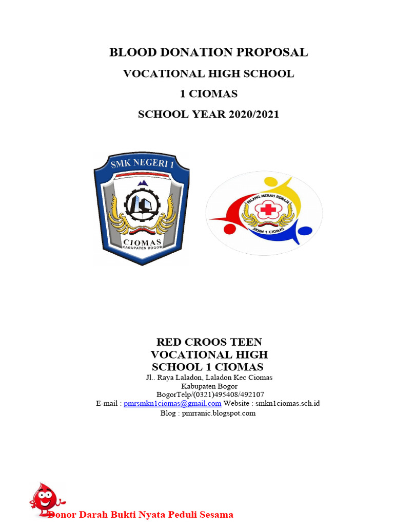 Proposal Donor Darah 2020 | PDF | Blood Donation | Hematology