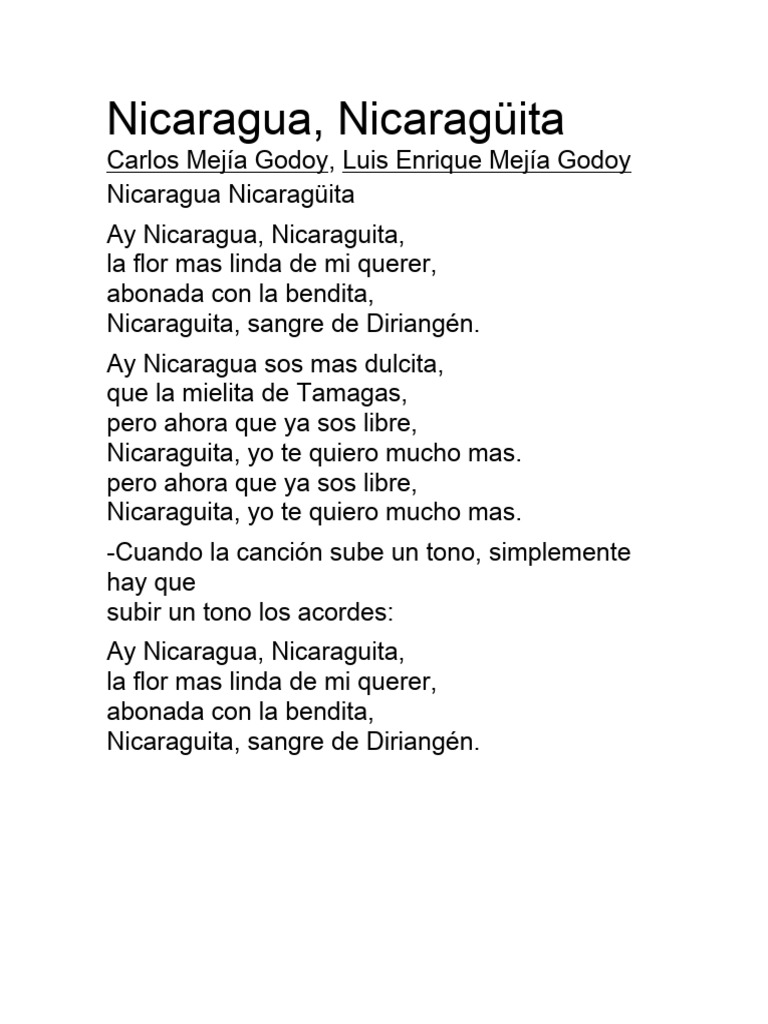 Canciones Nicaraguenses | PDF | Nicaragua