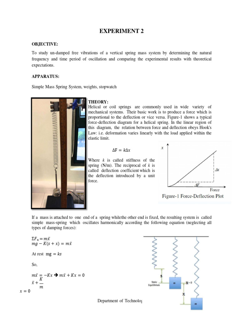 Experiment No 2 | PDF | Physics | Classical Mechanics