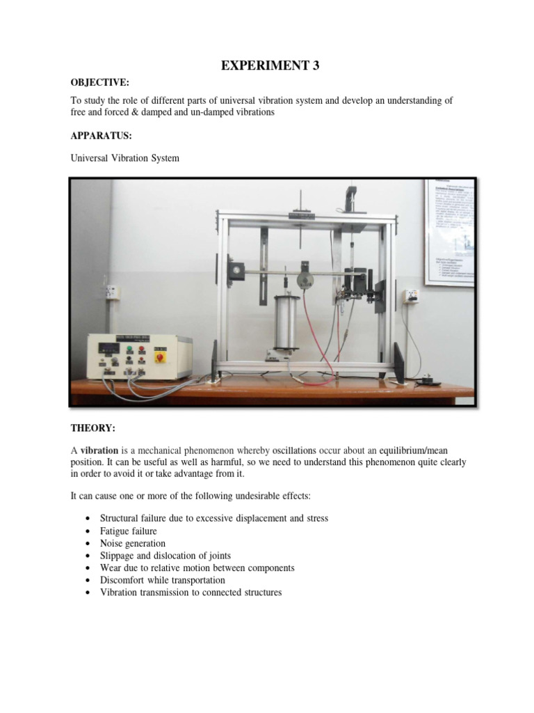 Exp 3+4 | PDF | Oscillation | Damping