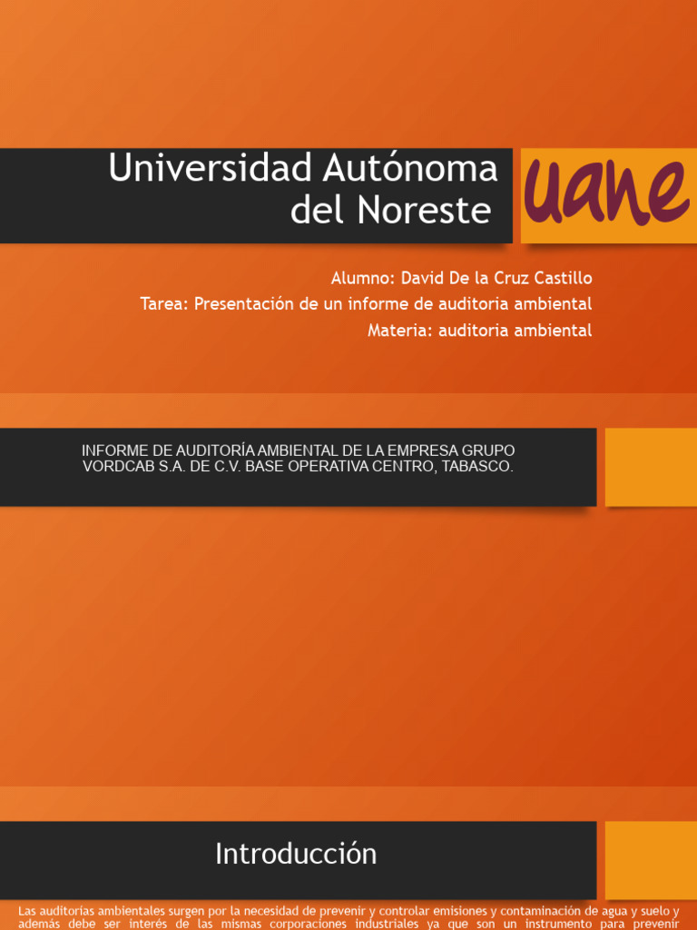 Act. M4 - David de La Cruz - AA | PDF | Entorno natural | Auditoría