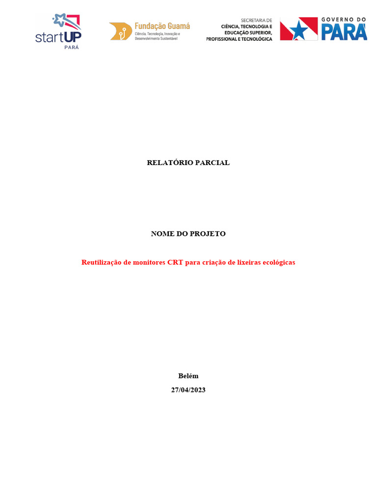 Modelo Relatório Edital Hackathon | PDF