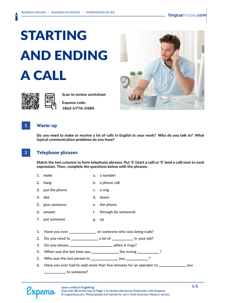Business English: Call Etiquette Guide | PDF | Human Communication ...