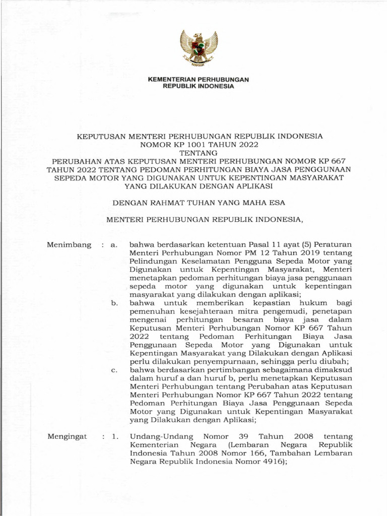 2022 Kpkemenhub 1001 | PDF