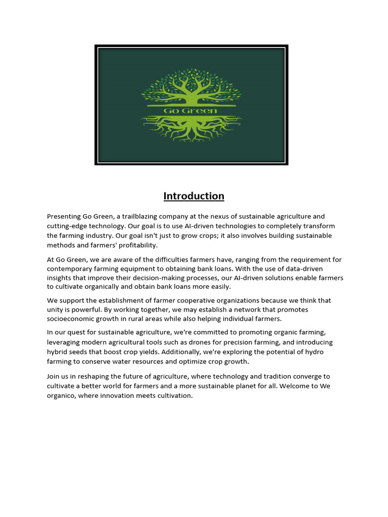 Go Green Project On Organic Farming | PDF | Agriculture | Organic Farming