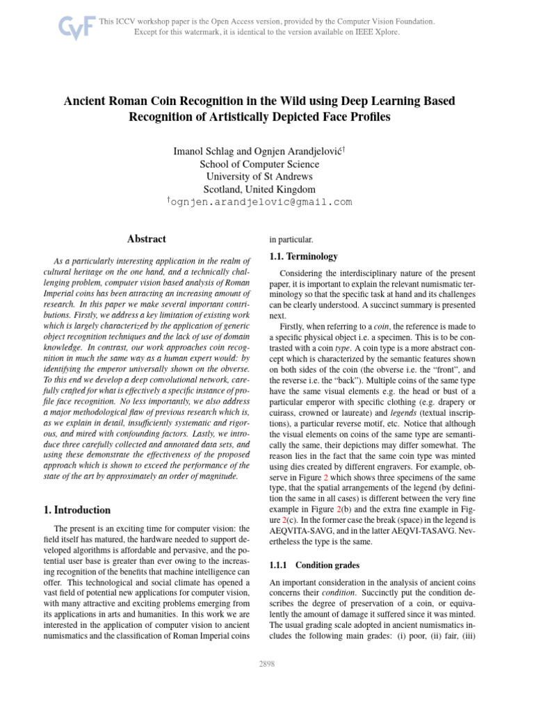 Schlag_Ancient_Roman_Coin_ICCV_2017_paper | PDF | Cognition